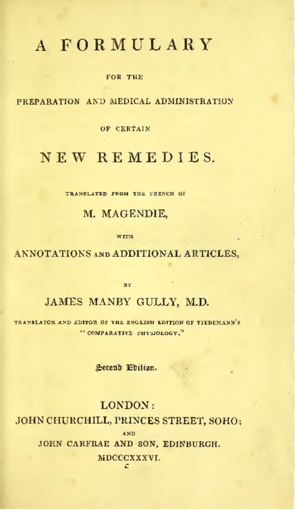 A Formulary For The Preparation And Medical Administration - James ...